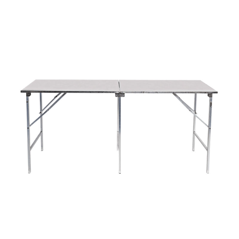 Verhuur van Plooibare tafel in inox 200 x 75 x H 90 cm - Options